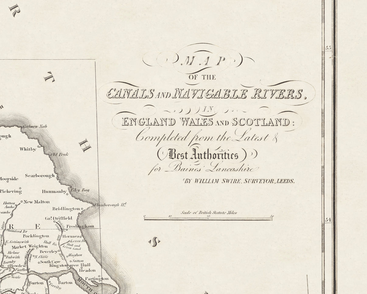 British Canal Map by William Swire - Classic Maps and Prints