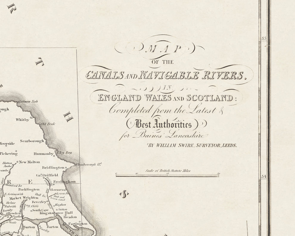 British Canal Map by William Swire - Classic Maps and Prints