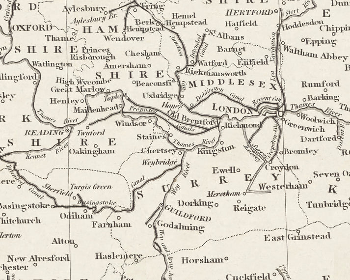 British Canal Map by William Swire - Classic Maps and Prints