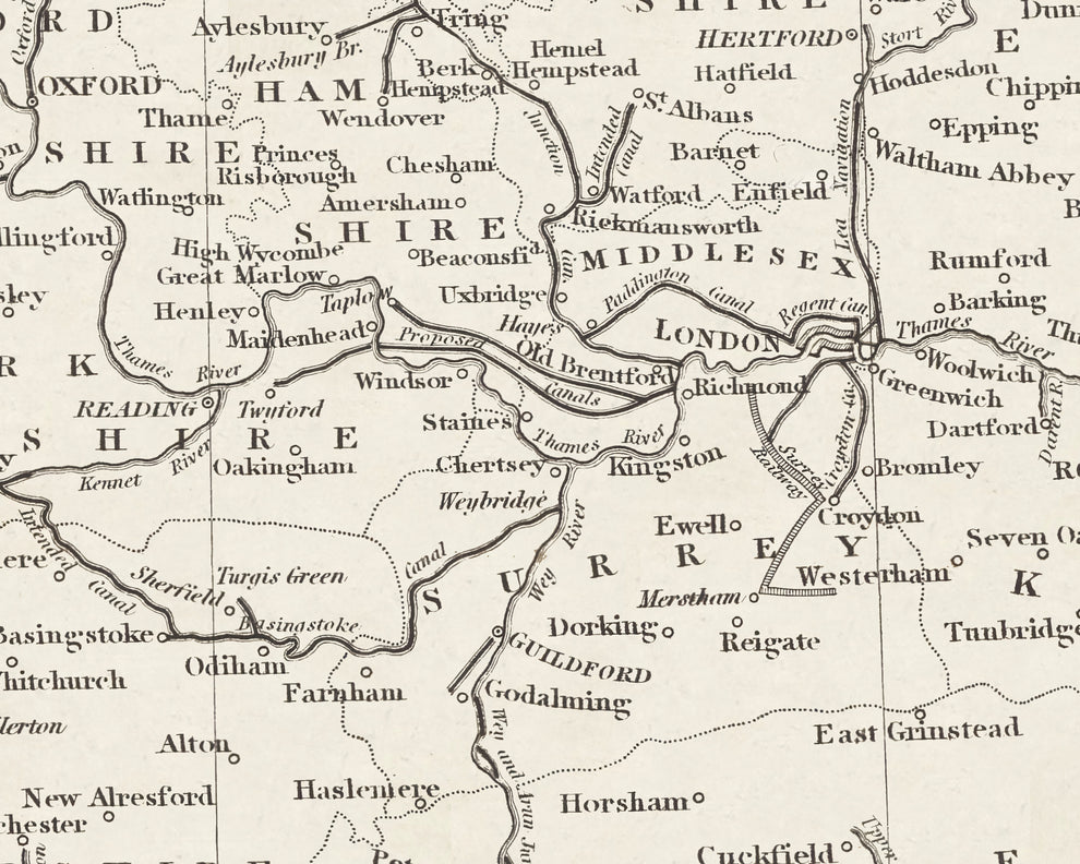 British Canal Map by William Swire - Classic Maps and Prints