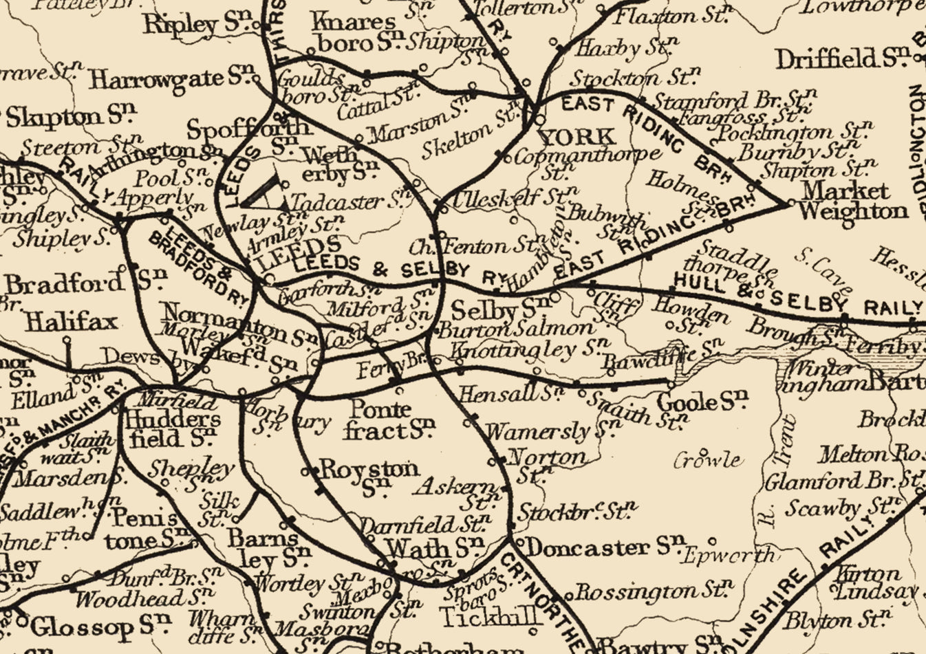 Old Rail Map UK by Tallis - Classic Maps and Prints