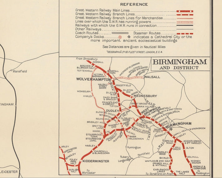 Superb Map of Old Great Western Railway 1950 West Country, South Wales ...