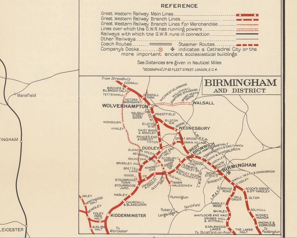 Superb Map of Old Great Western Railway 1950 West Country, South Wales ...